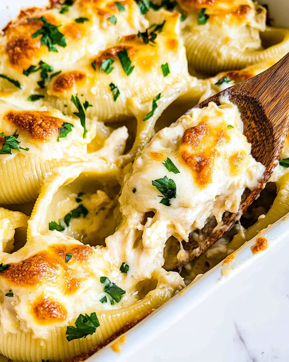 Quick Chicken Alfredo Stuffed Shells Recipe