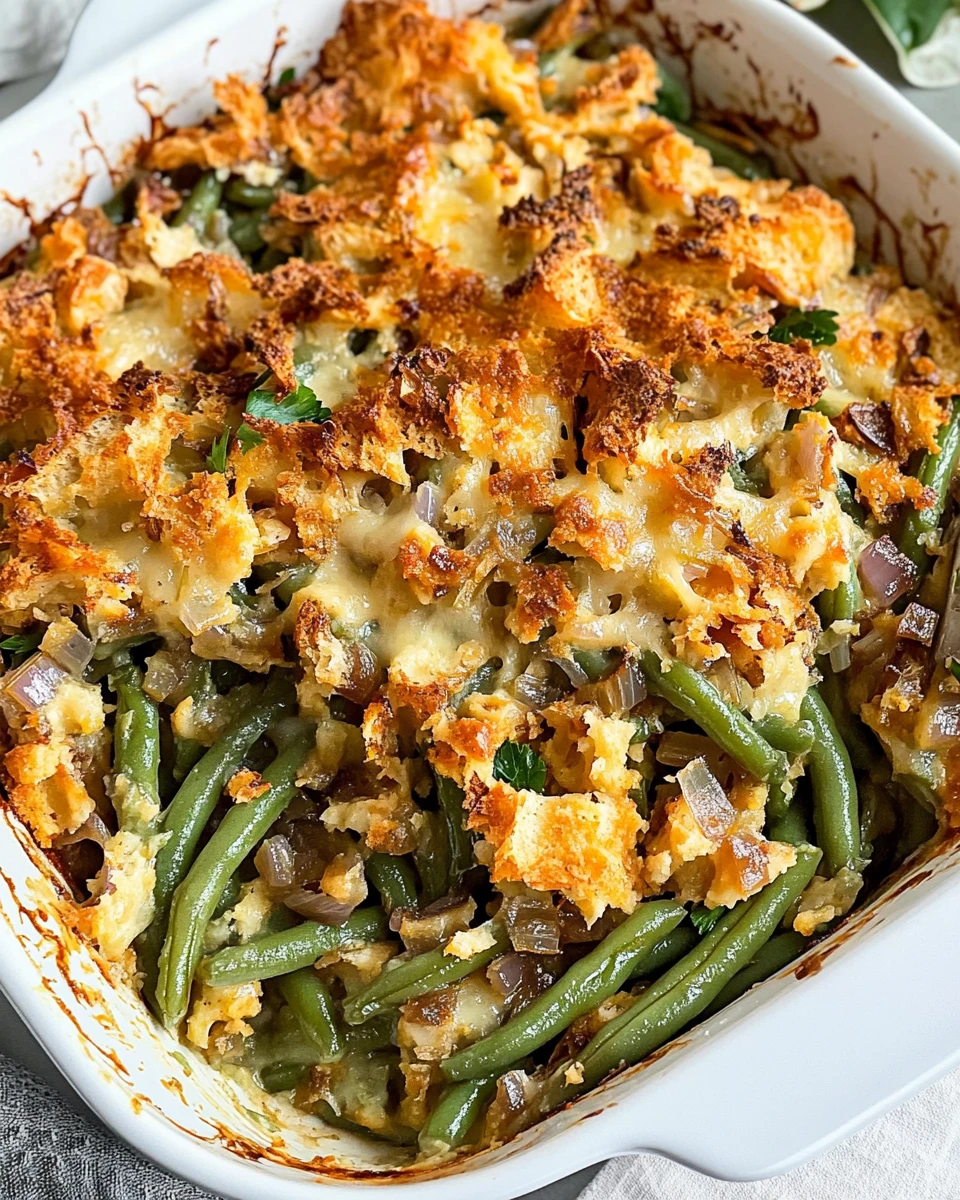 Easy French Onion Green Bean Casserole Recipe
