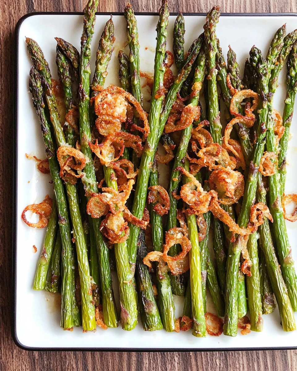 Quick Roasted Asparagus with Parmesan and Crispy Shallots Recipe