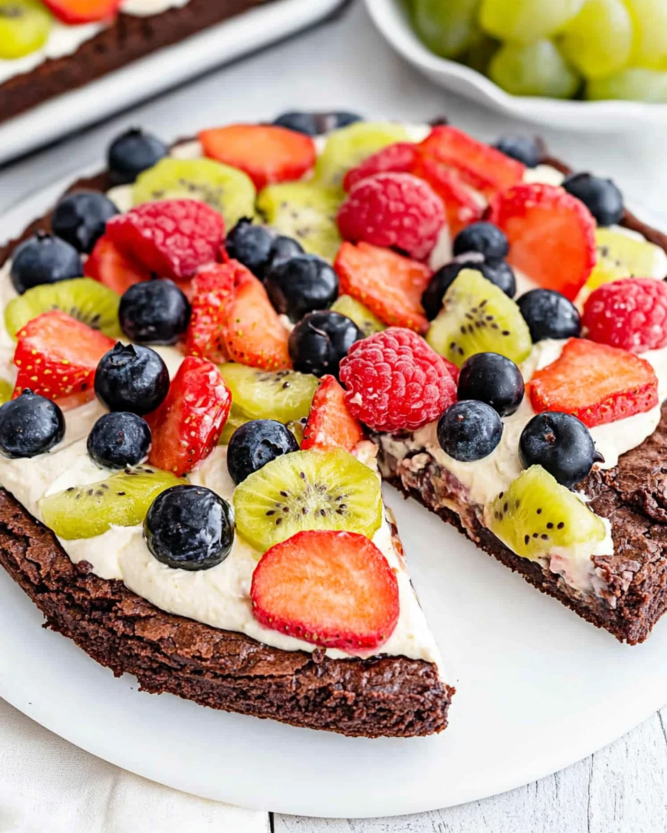 Easy Brownie Fruit Pizza Recipe