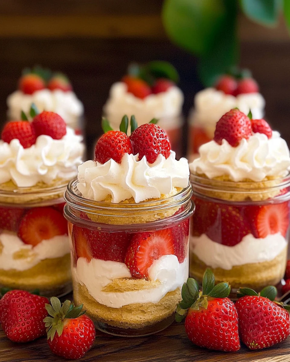 Quick Strawberry Shortcake Trifles Recipe