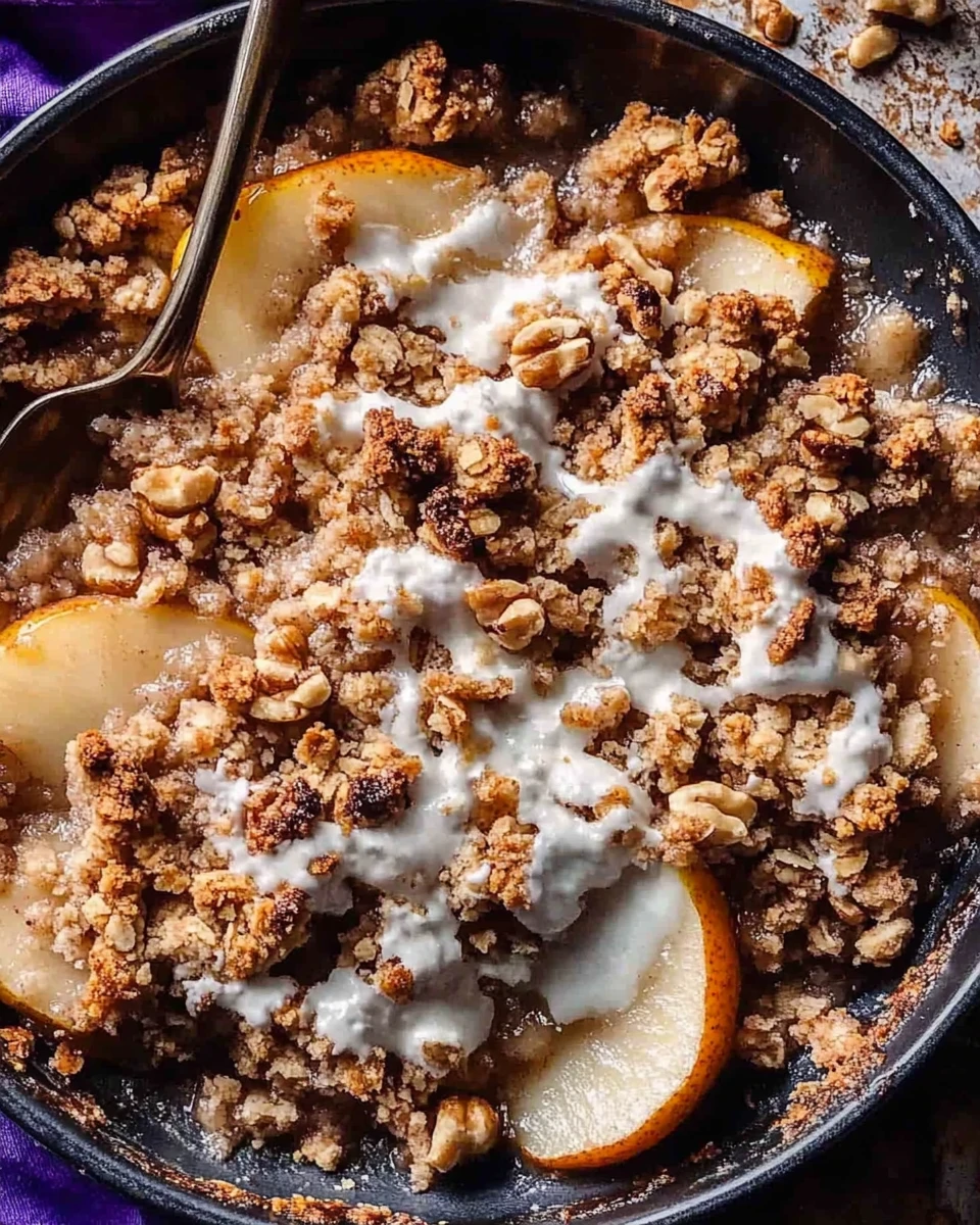 Easy Pear Crumble with Walnuts Recipe