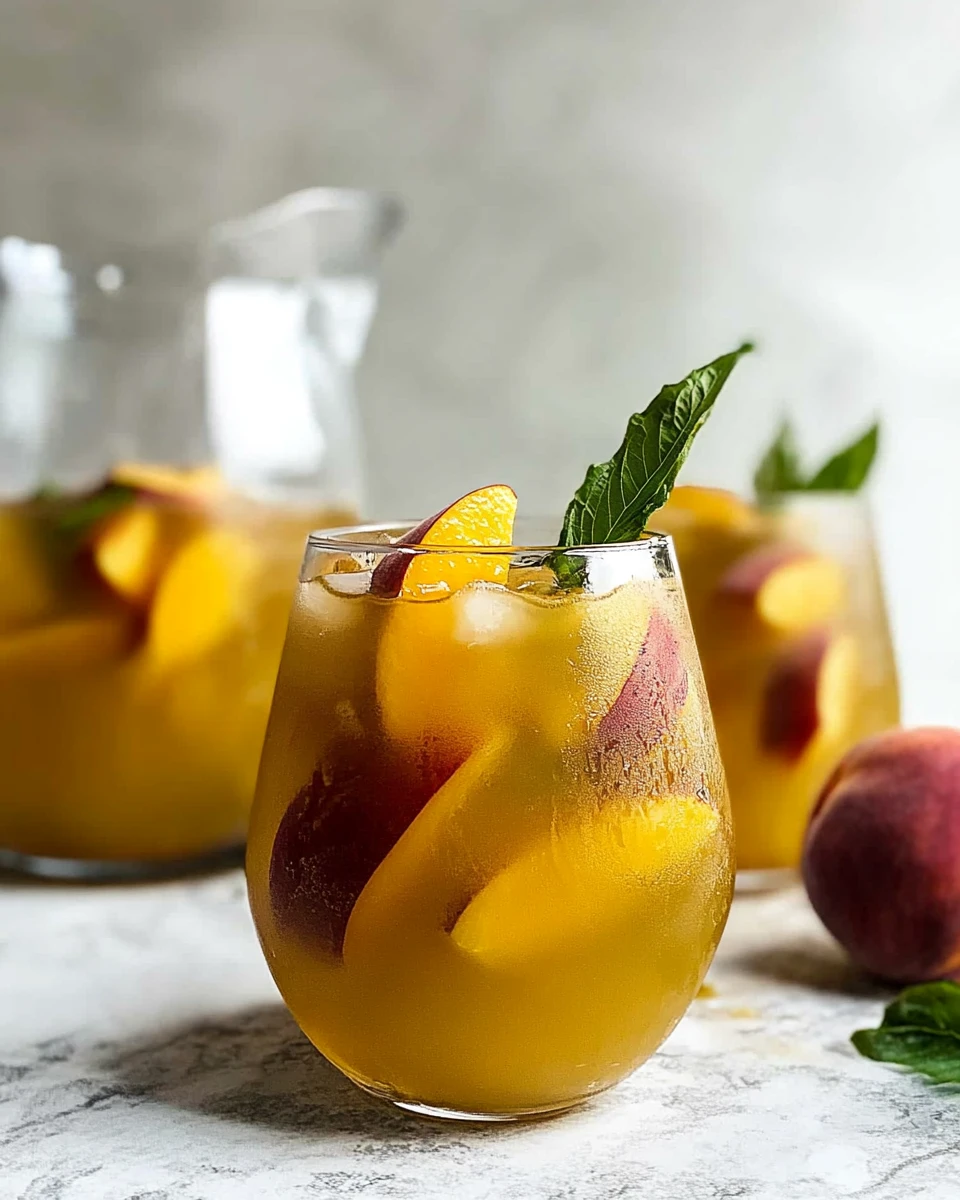 Quick Easy White Peach Sangria Recipe