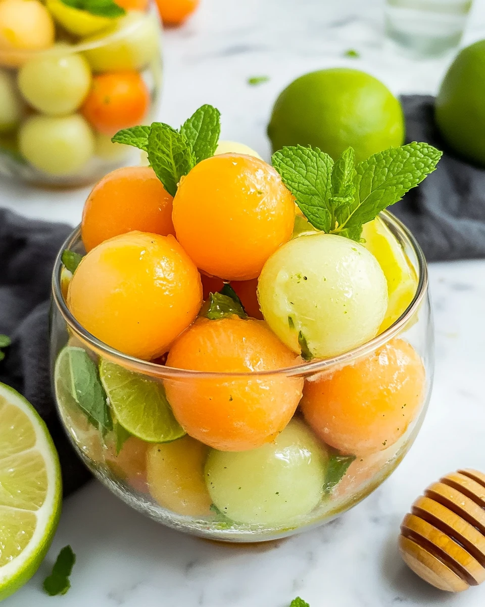 Quick Melon Salad with Honey, Lime, and Mint Recipe