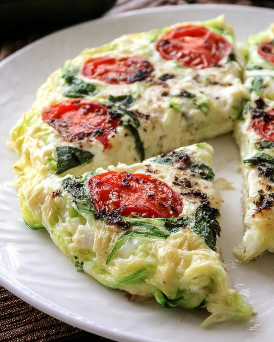 Quick Crustless Zucchini Noodle Pie Recipe