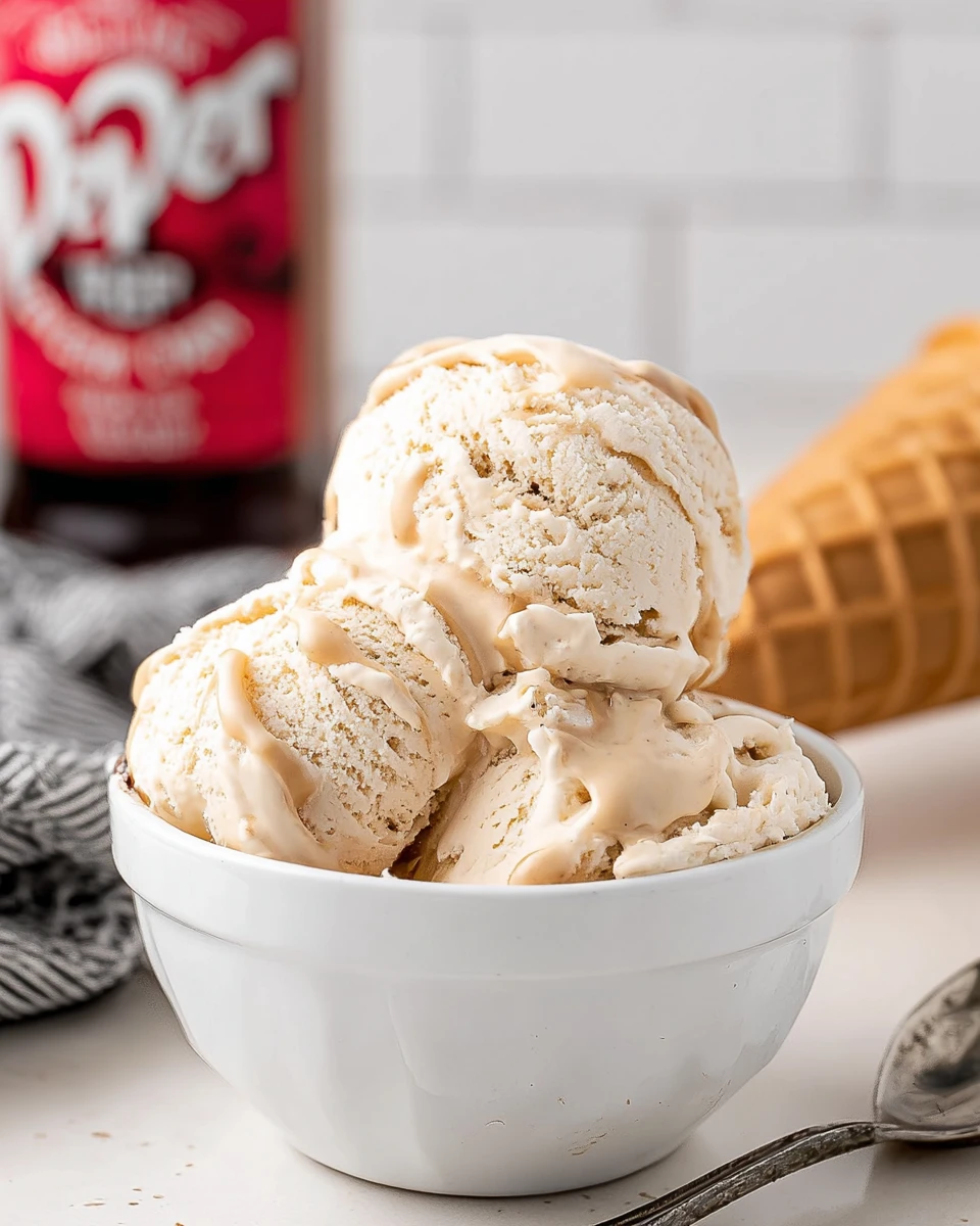 Quick Dr. Pepper Ice Cream