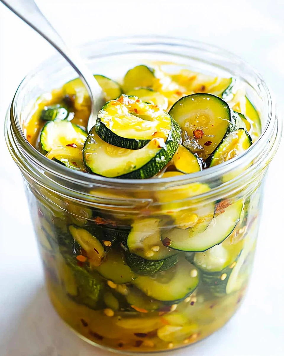 Quick Zesty Refrigerator Zucchini Pickles Recipe