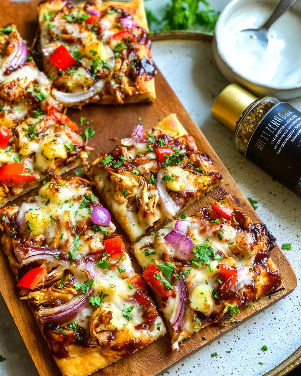 Quick BBQ Chicken Flatbread Recipe