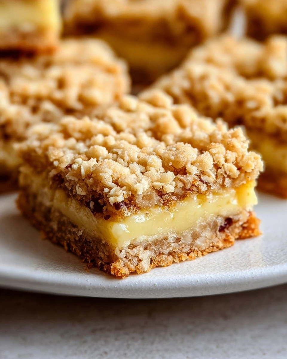 Easy Lemon Oatmeal Crumble Bars Recipe
