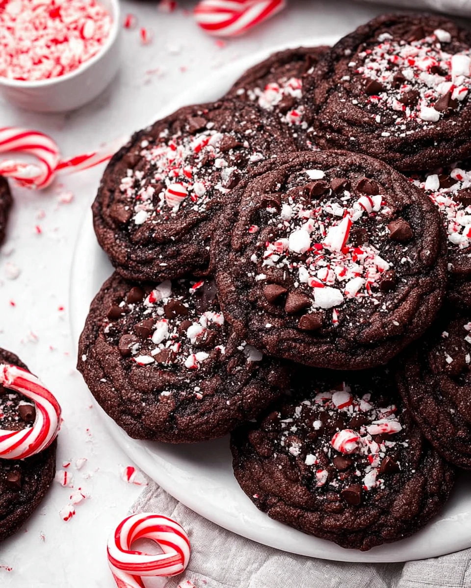 Easy Double Chocolate Peppermint Cookies Recipe