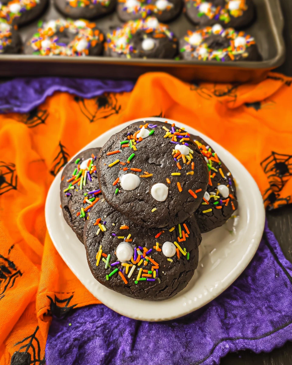 Quick Halloween Black Velvet Cookies Recipe