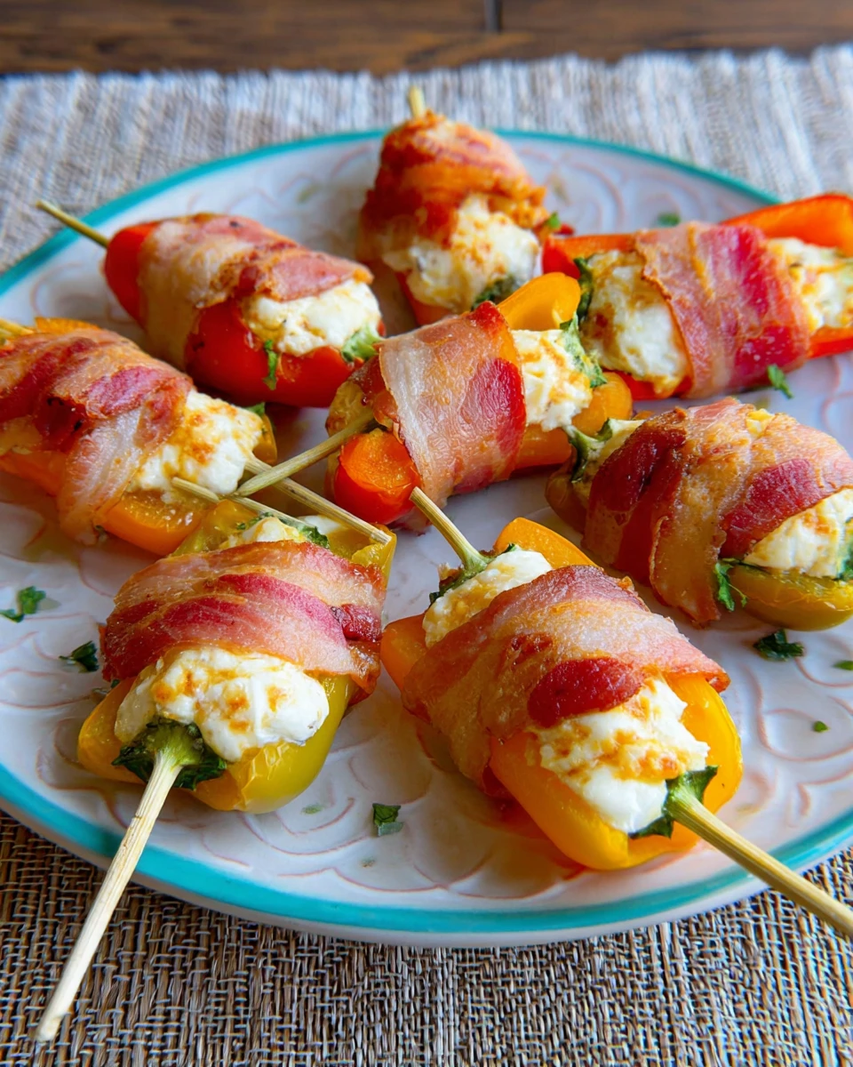 Easy Mini Sweet Pepper Poppers Appetizer