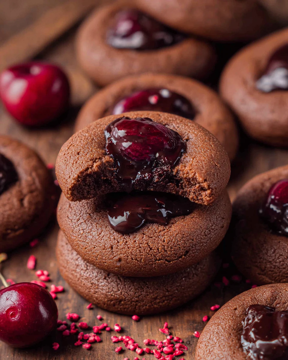 Easy Chocolate Cherry Cookies