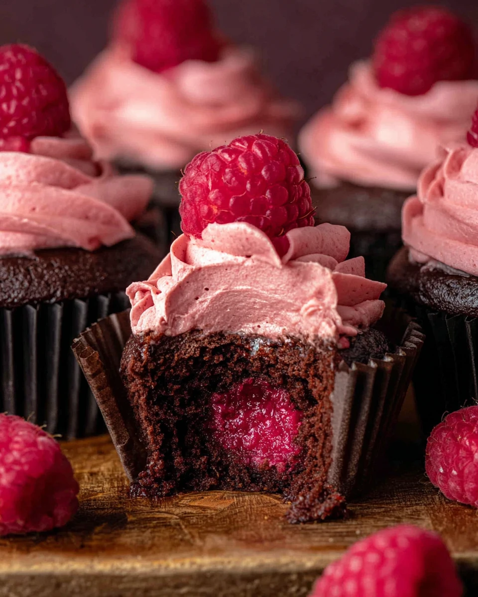 Best Chocolate Raspberry Cupcakes