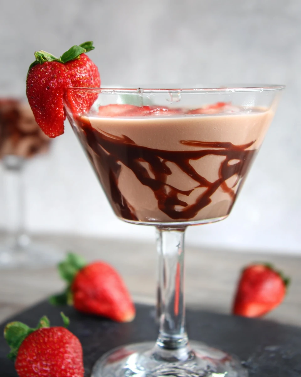Easy Chocolate Strawberry Mocktail