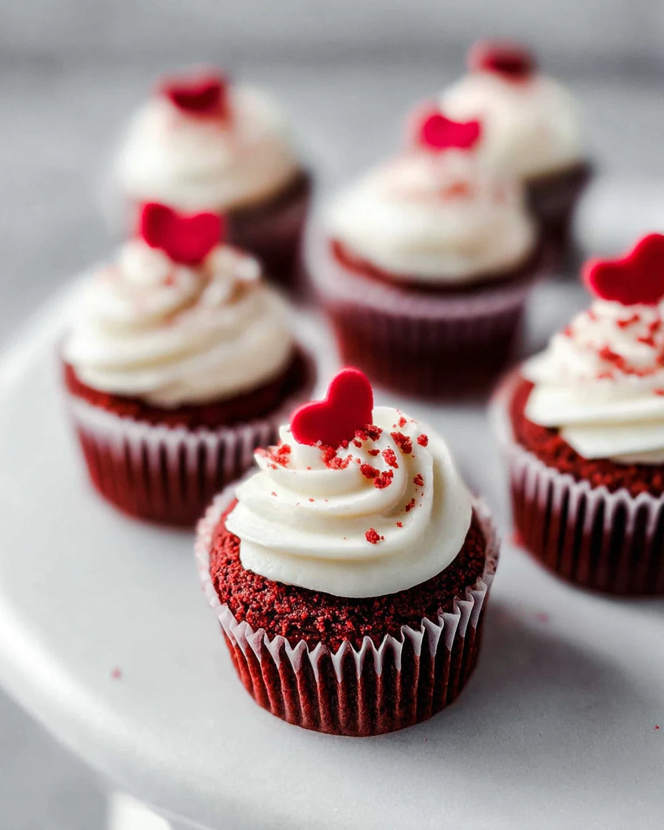 Quick Mini Red Velvet Cupcakes with Vanilla Cream Cheese Frosting Recipe