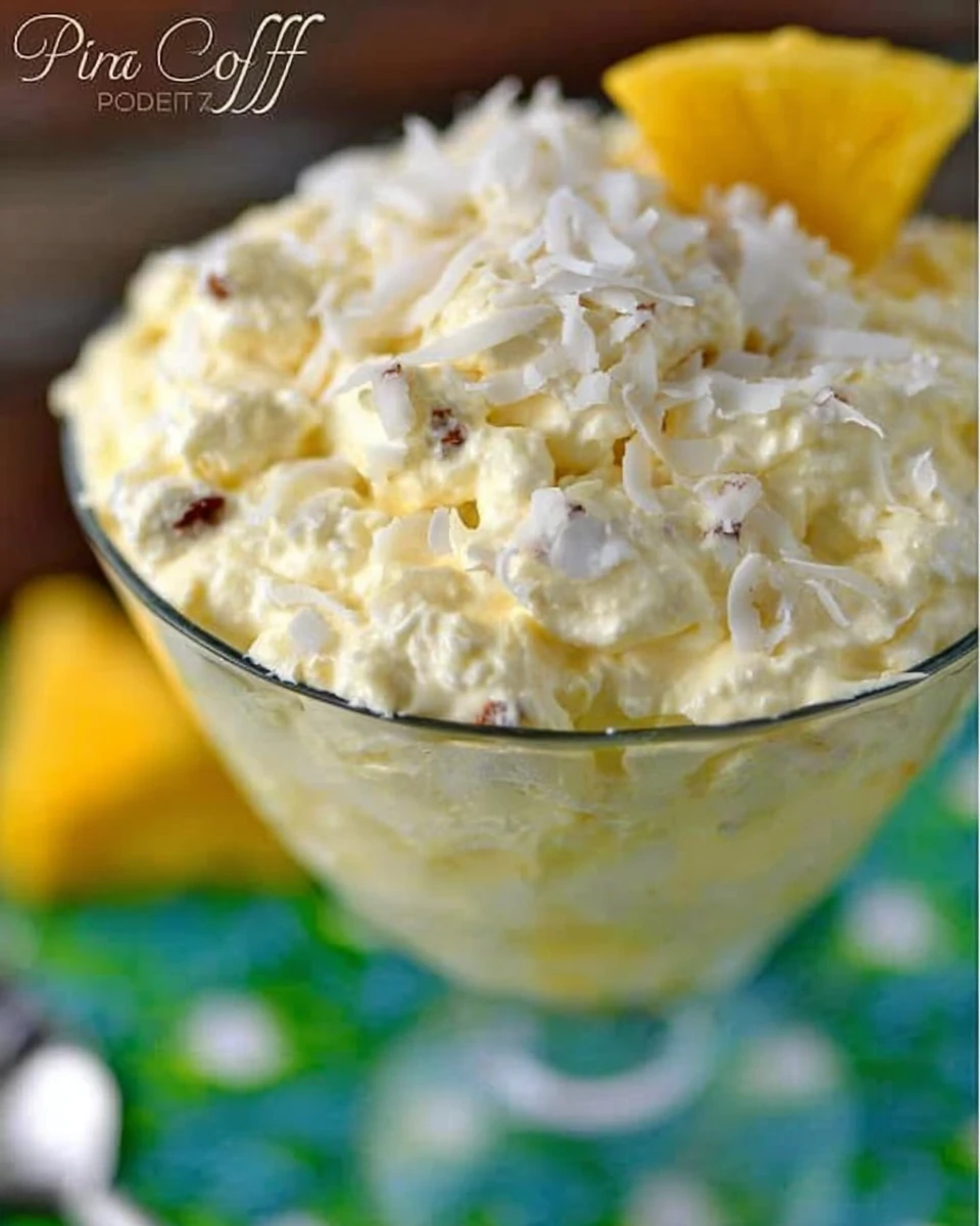 Quick Pina Colada Fluff Dessert